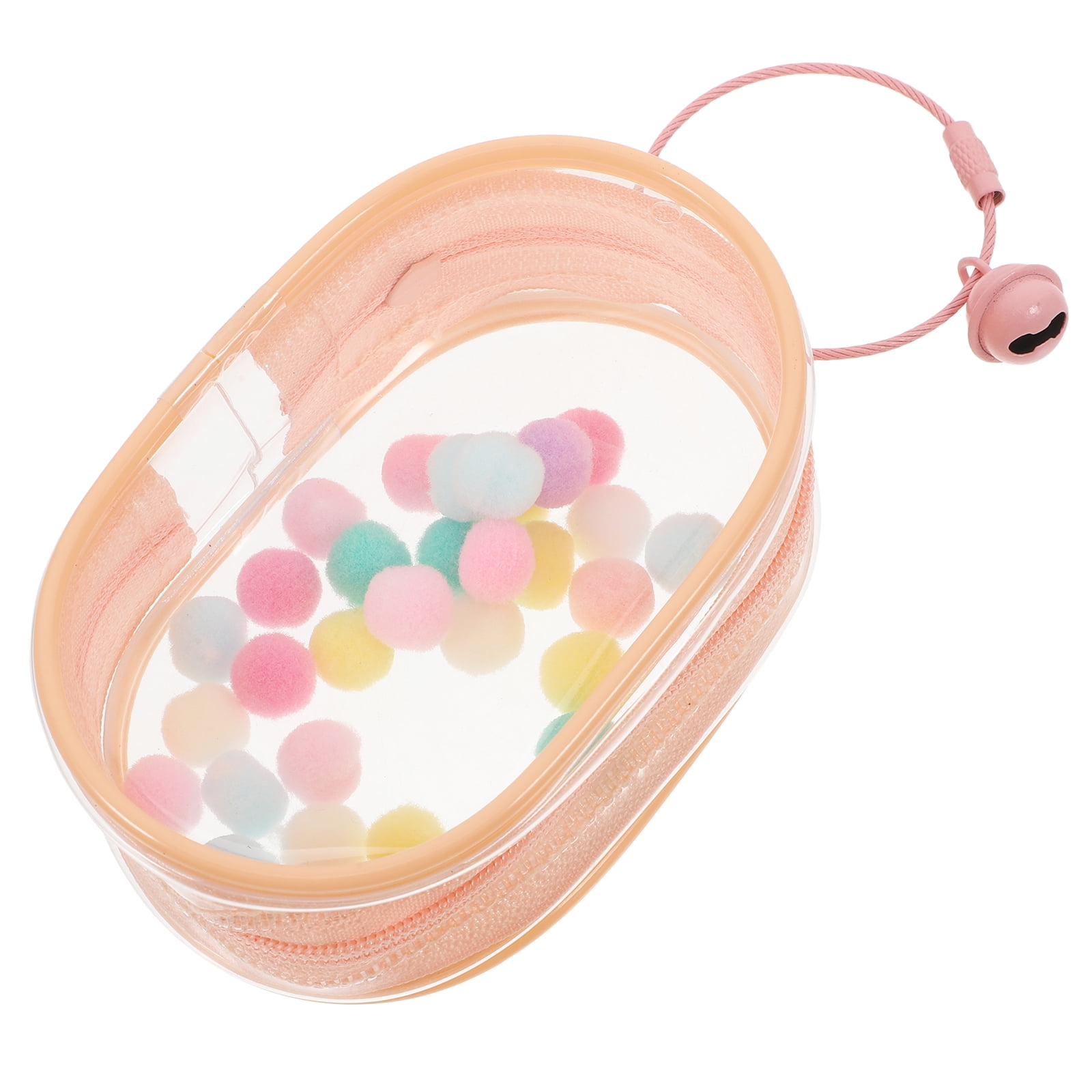 Clear Figure Display Bag With Keychain Portable Pvc Mini Doll Pouch ...