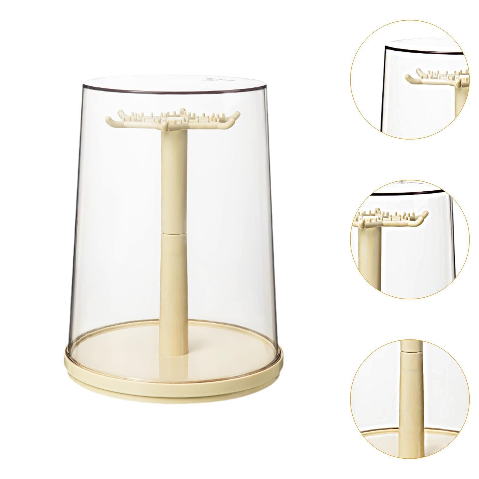 Clear Figure Display Case Doll Storage Box With Rotatable Base, 360 ...