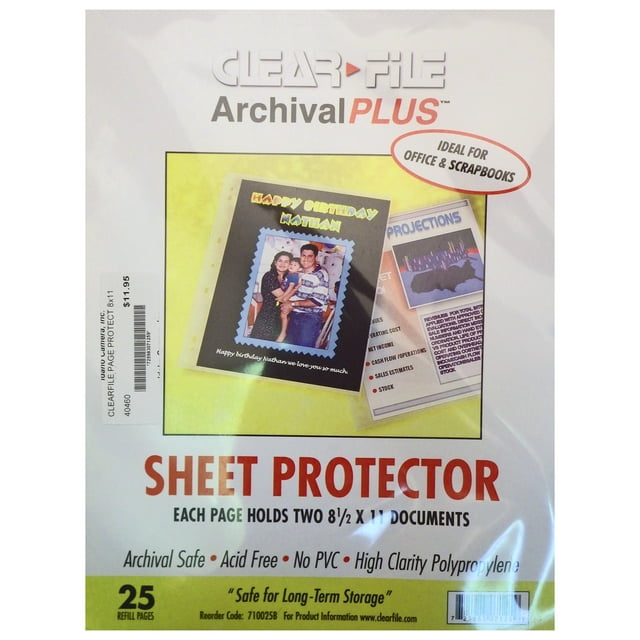 Archival+ Holds 2 - 8.5x11 Prints, 25 pack - Walmart.com