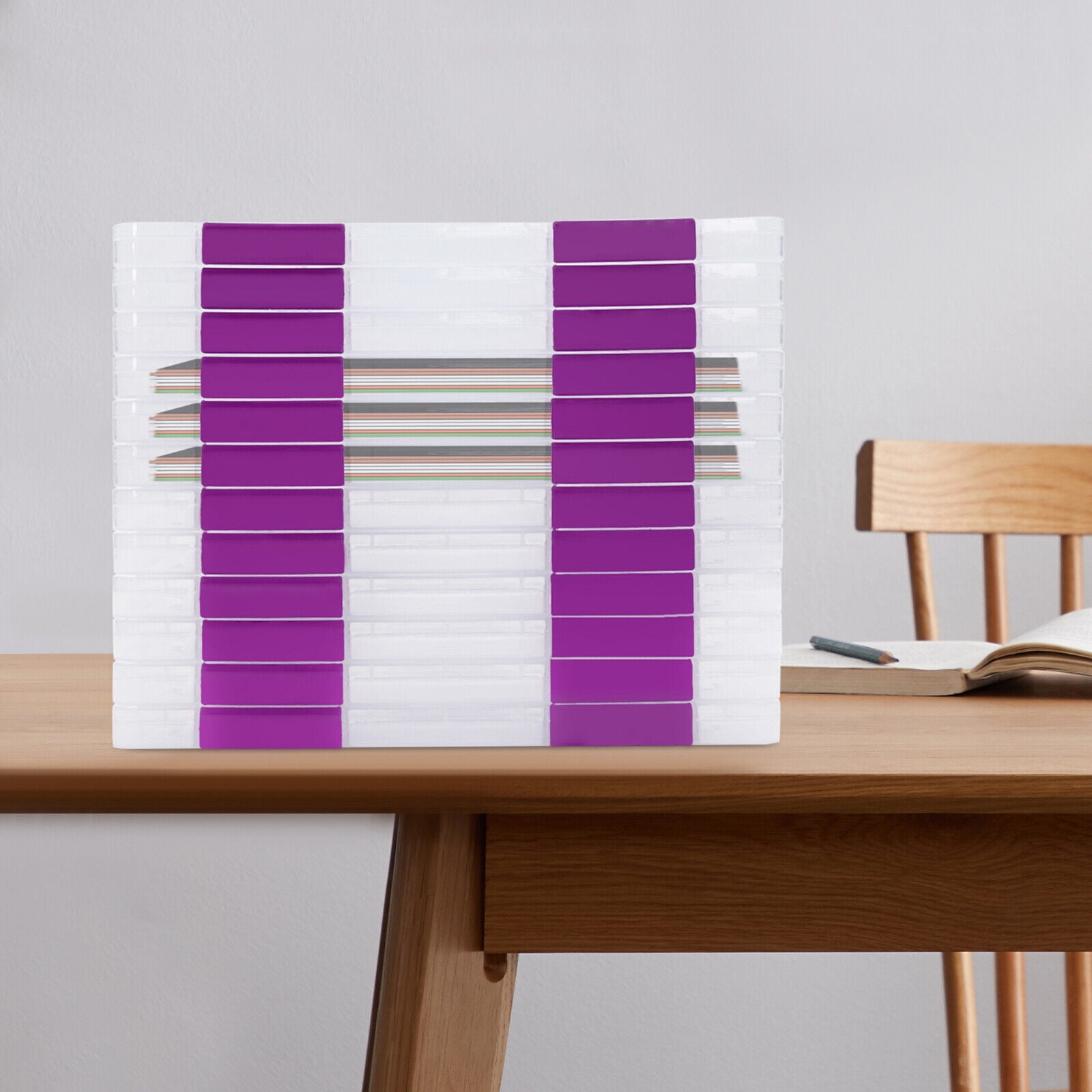 Clear File Boxes 12PCS Plastic Document Storage Cases Documents ...