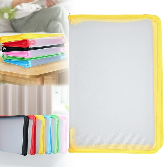 Clear File Folders A4 Size-with Zipper and Handle, Upgraded Thickened ...