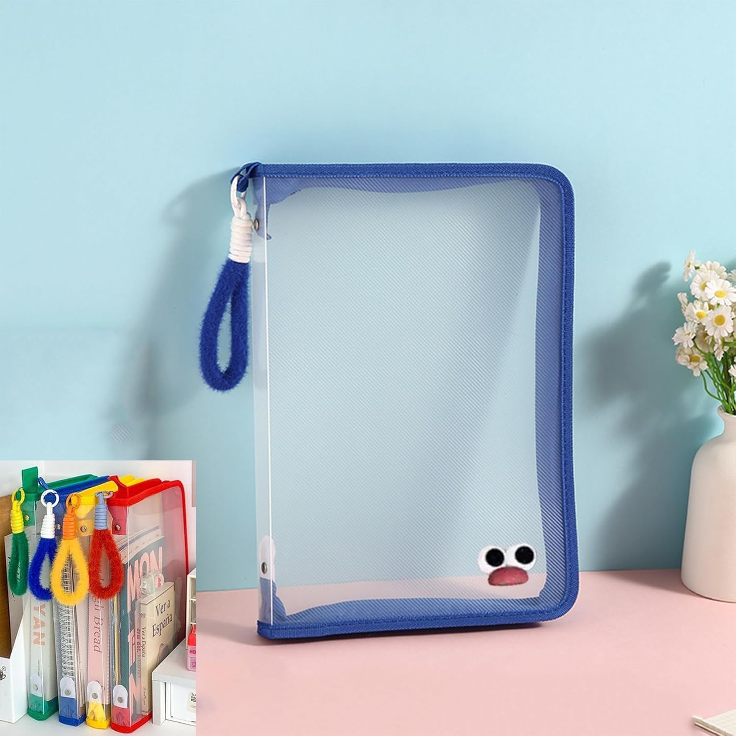 Clear File Folders A4 Size-with Zipper and Handle, Upgraded Thickened ...