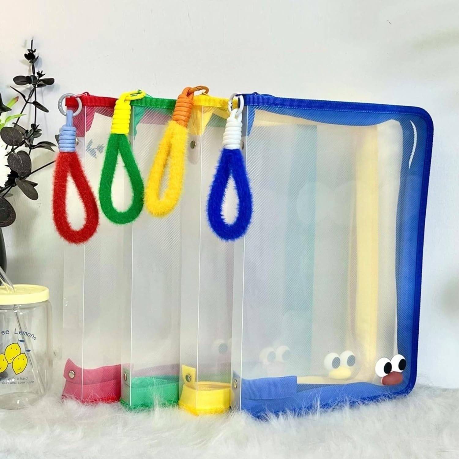 Clear File Folders A4 Size-with Zipper and Handle, Upgraded Thickened ...