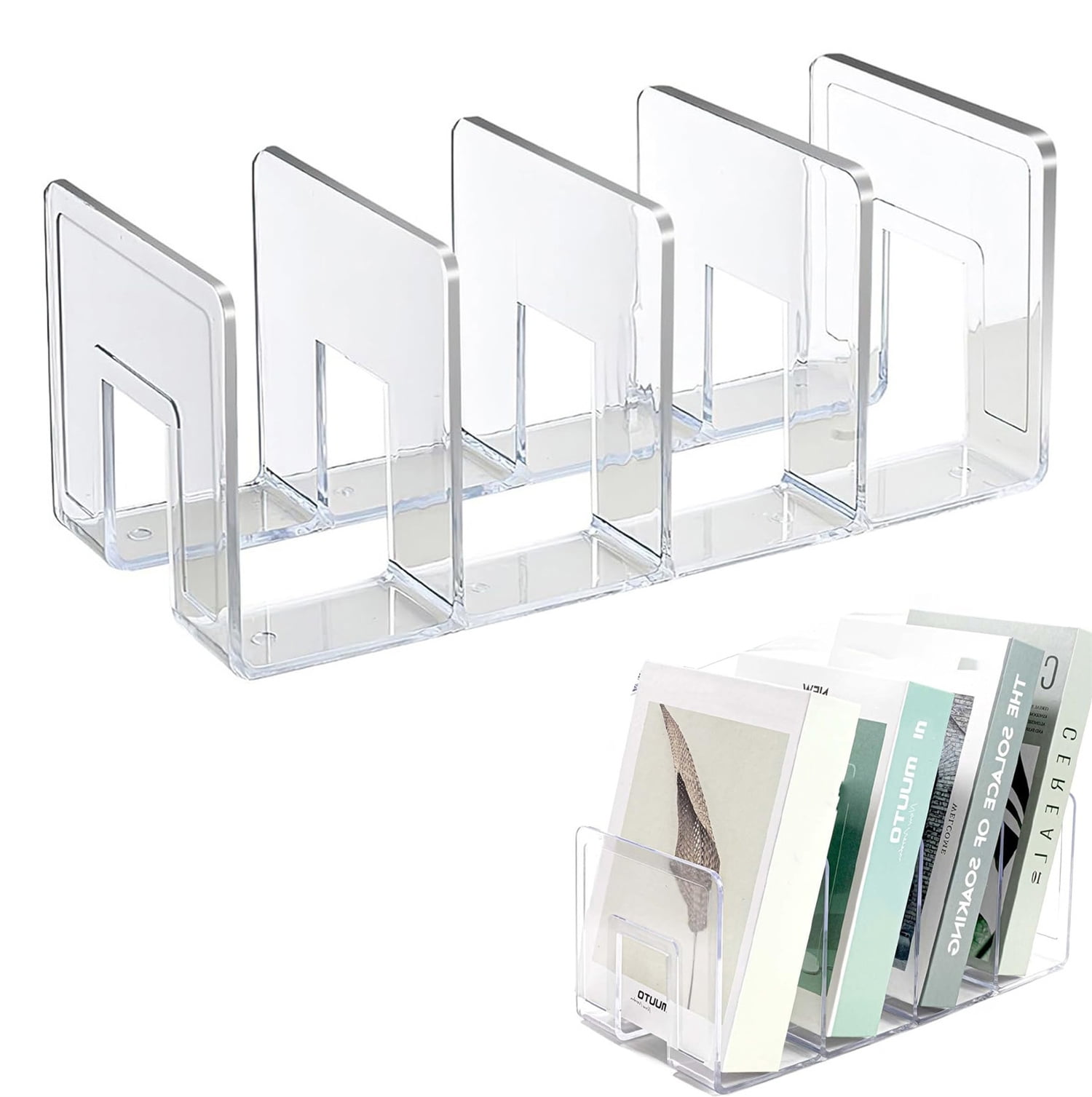Clear File Holder Acrylic Desk Organizer,Happon 4 Slots Acrylic File ...