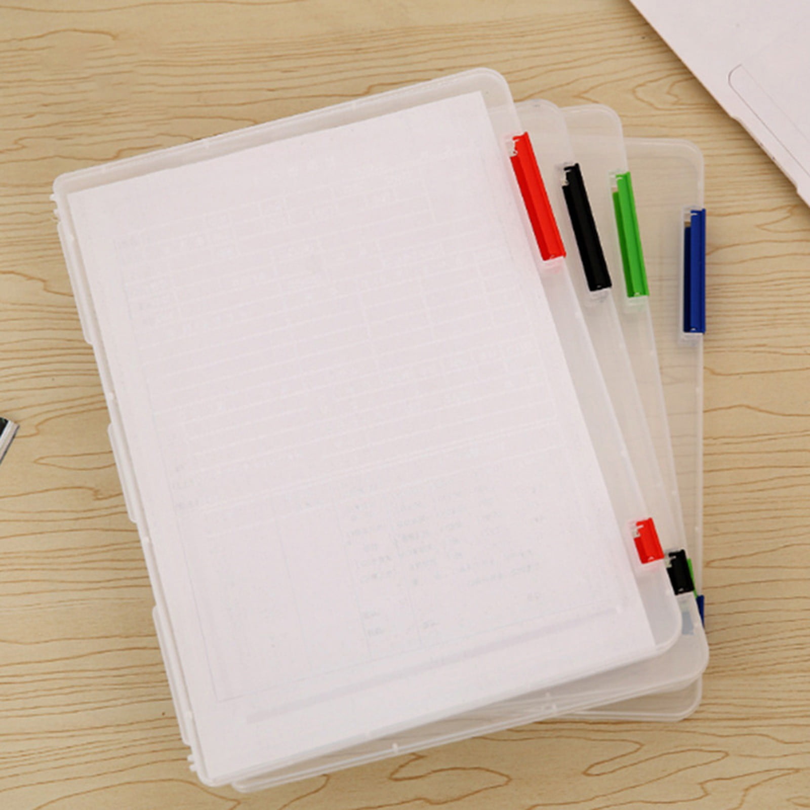 Clear File Portable Project Case, Plastic Storage Box,Letter Paper ...