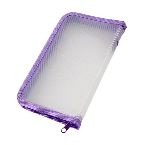 Clear File Storage Pouches Zippered Closure Receipt Folder Small ...