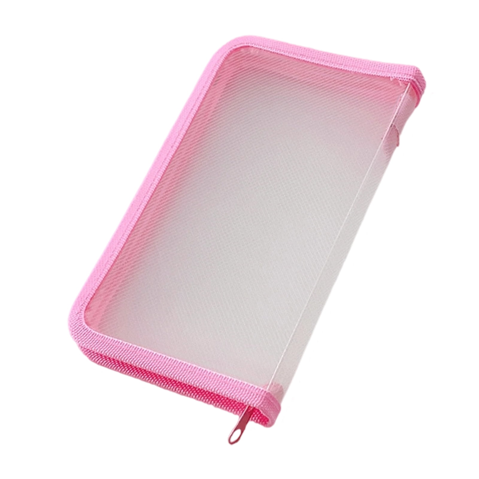 Clear File Storage Pouches Zippered Closure Receipt Folder Small ...