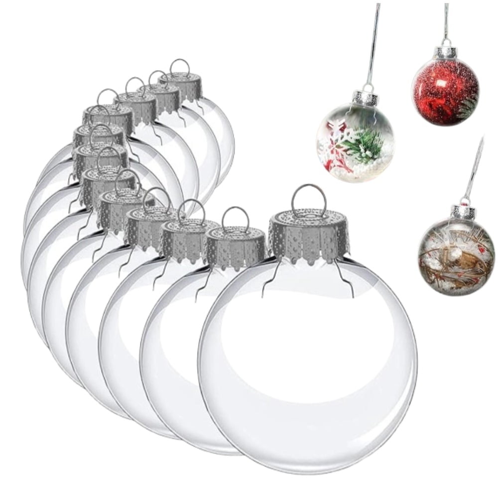 Clear Fillable Balls Ornament,DIY Clear Plastic Ornaments Balls for ...