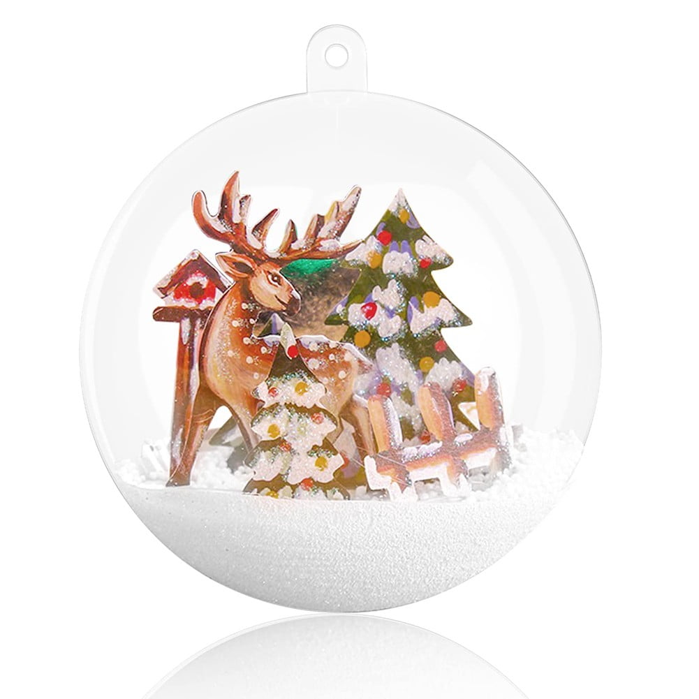 Clear Fillable Baubles for DIY Christmas Wedding Decorations - 10pcs ...