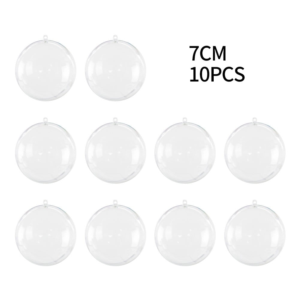 Clear Fillable Baubles for DIY Christmas and Wedding Decorations - Set ...