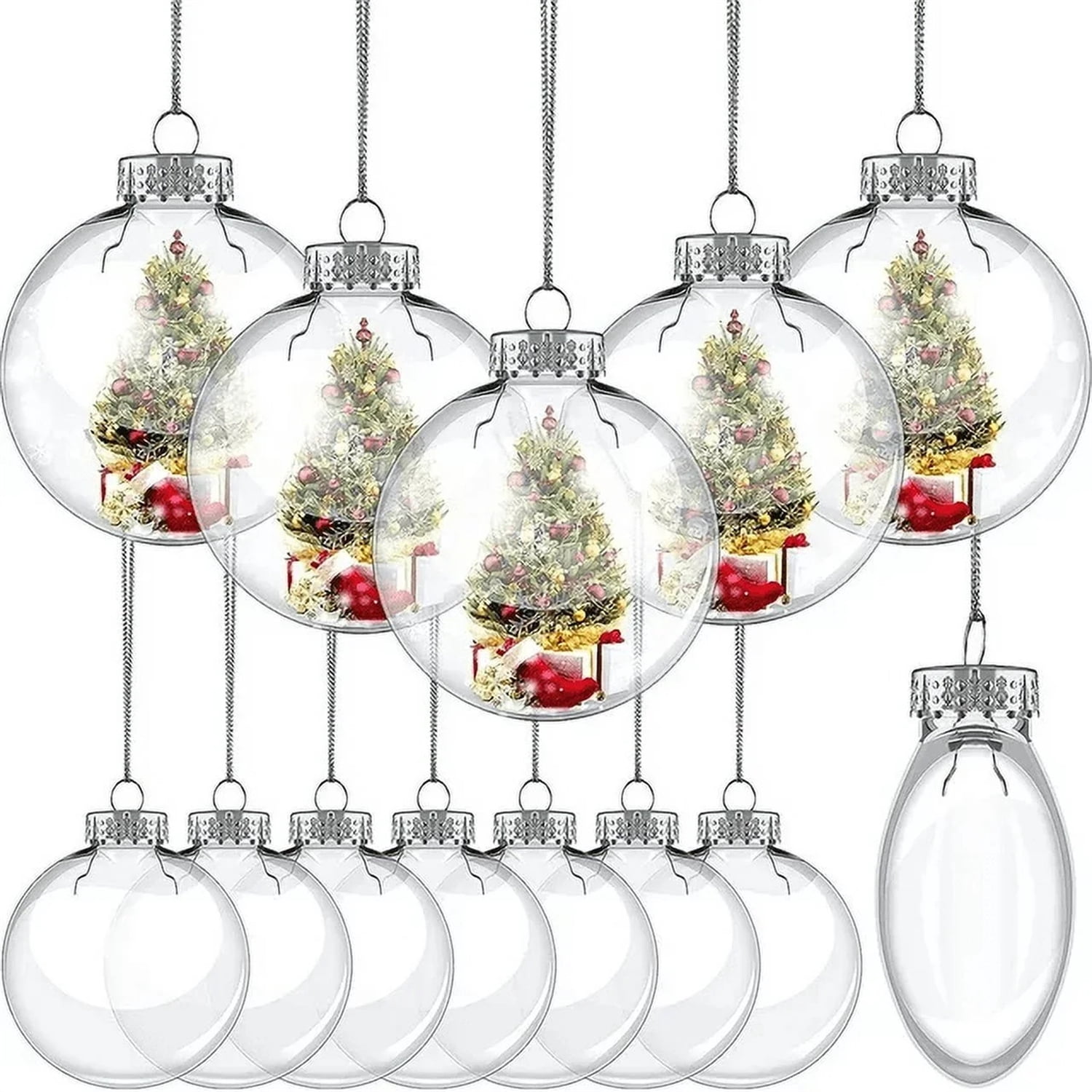 Clear Fillable Ornaments Ball,Christmas Decorations Balls,24 Pcs ...