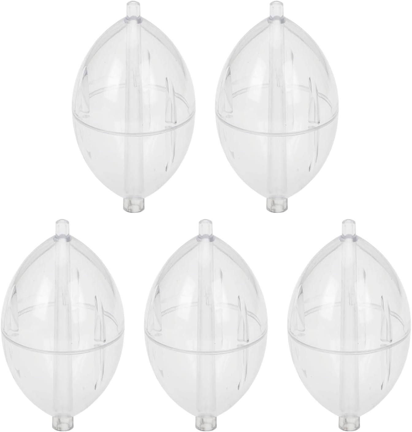 Clear Fishing Slip Float Bobbers 5pcs Oval Bubble Buoy Strike ...