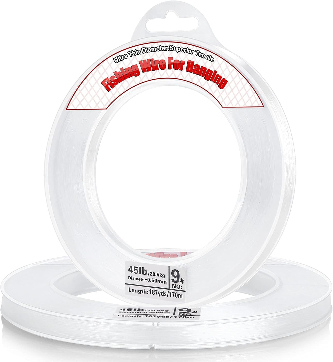 Clear Fishing Wire, 656FT Fishing Line Clear Invisible Hanging Wire ...