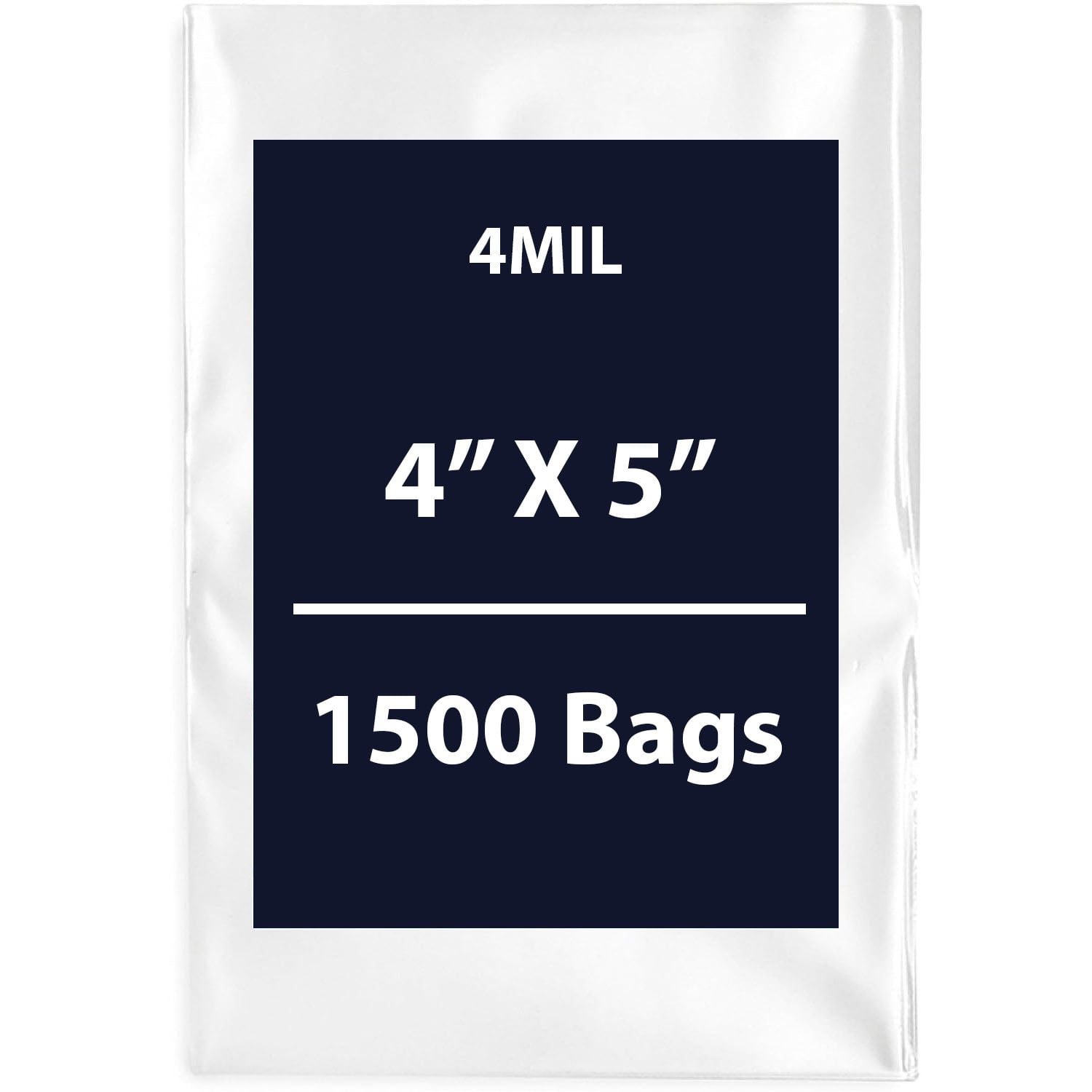 Clear Flat Poly Bags, 4Mil 4" X 5" & 1500 Bags | Low-Density ...