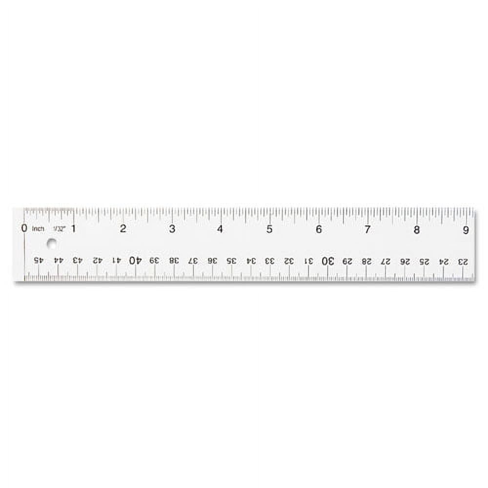 Clear Flexible Acrylic Ruler, Standard/metric, 18" Long, Clear | Bundle ...