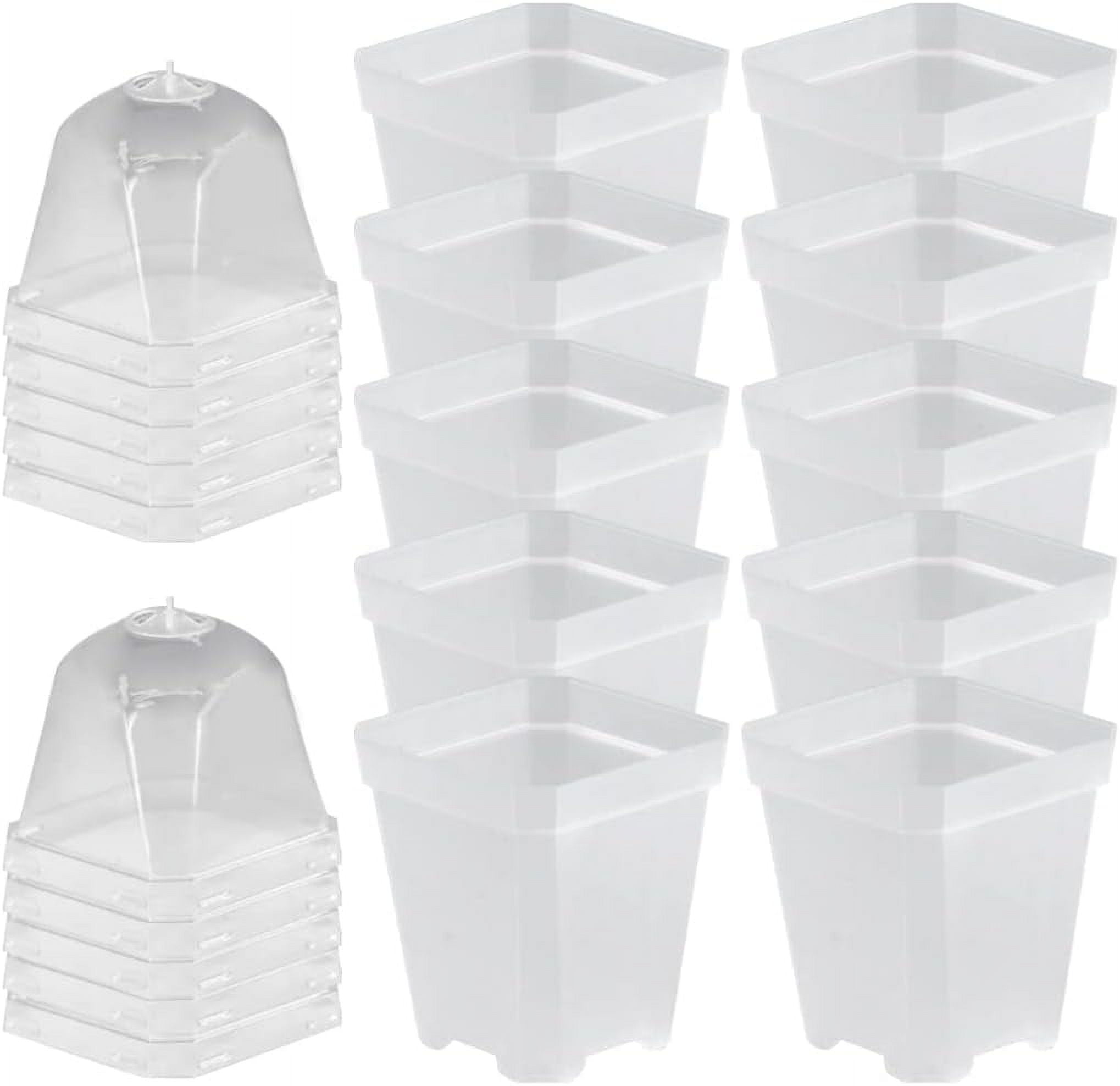 Clear Flower Pots Clear Nursery Pot Plastic Clear Flower Pot Seed Pot ...