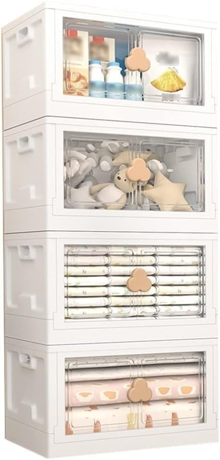 Clear Foldable Storage Box with Double Doors and Pulley Locker ...