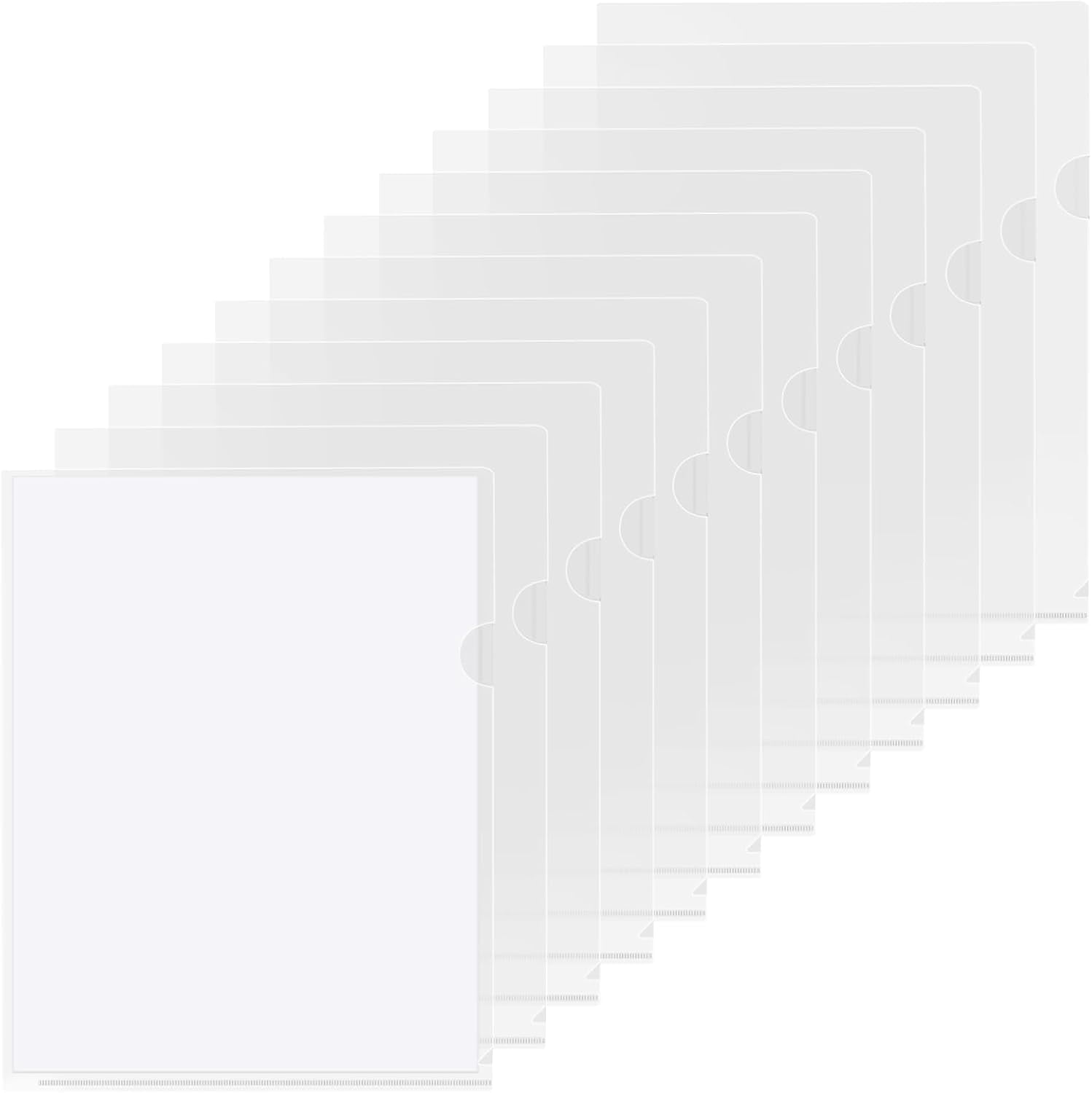 Clear Folders Sleeves Plastic Documents Project Pockets 12 Pack, Fits ...