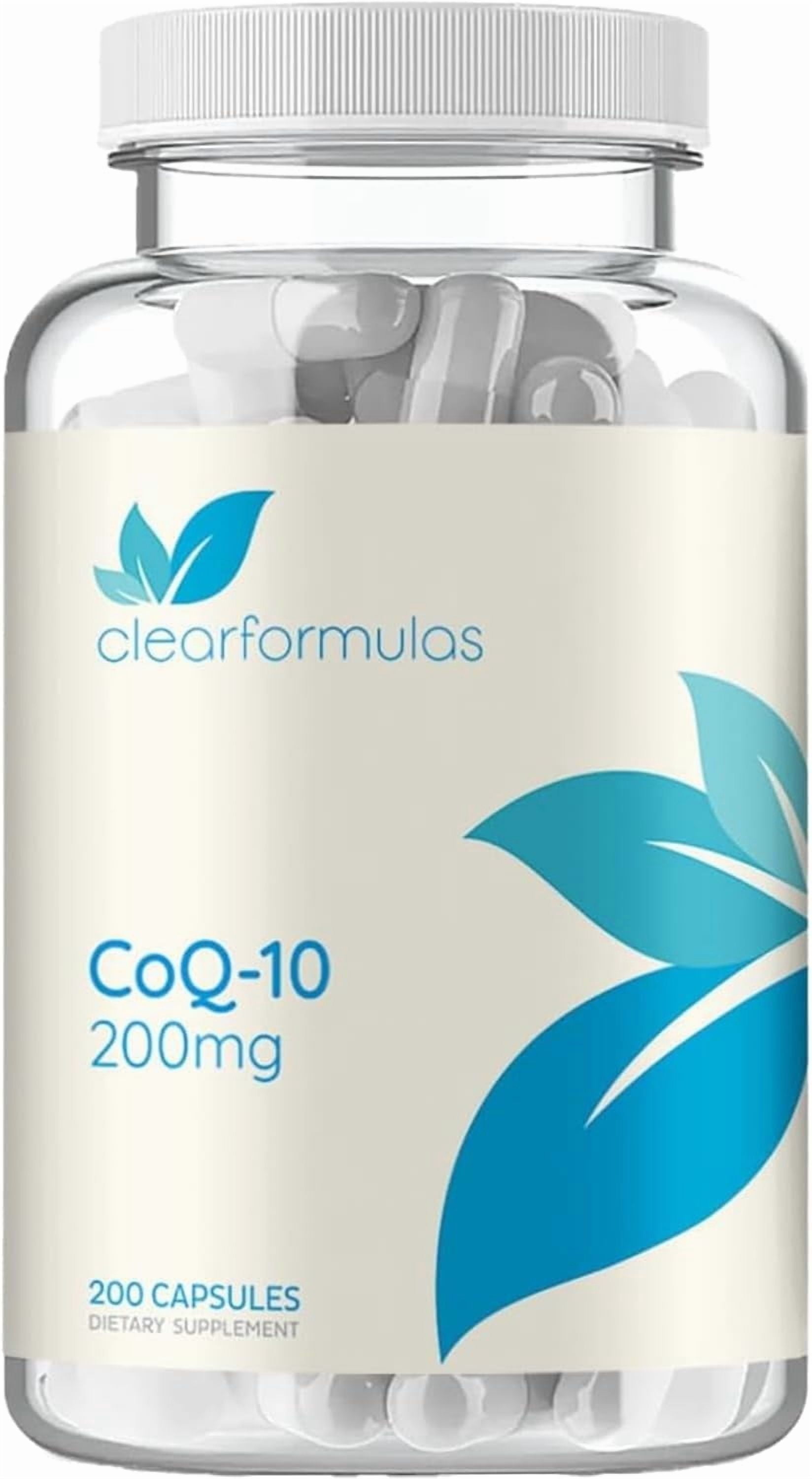 Clear Formulas CoQ10 200mg 200 Capsules with BioPerine - Quick ...