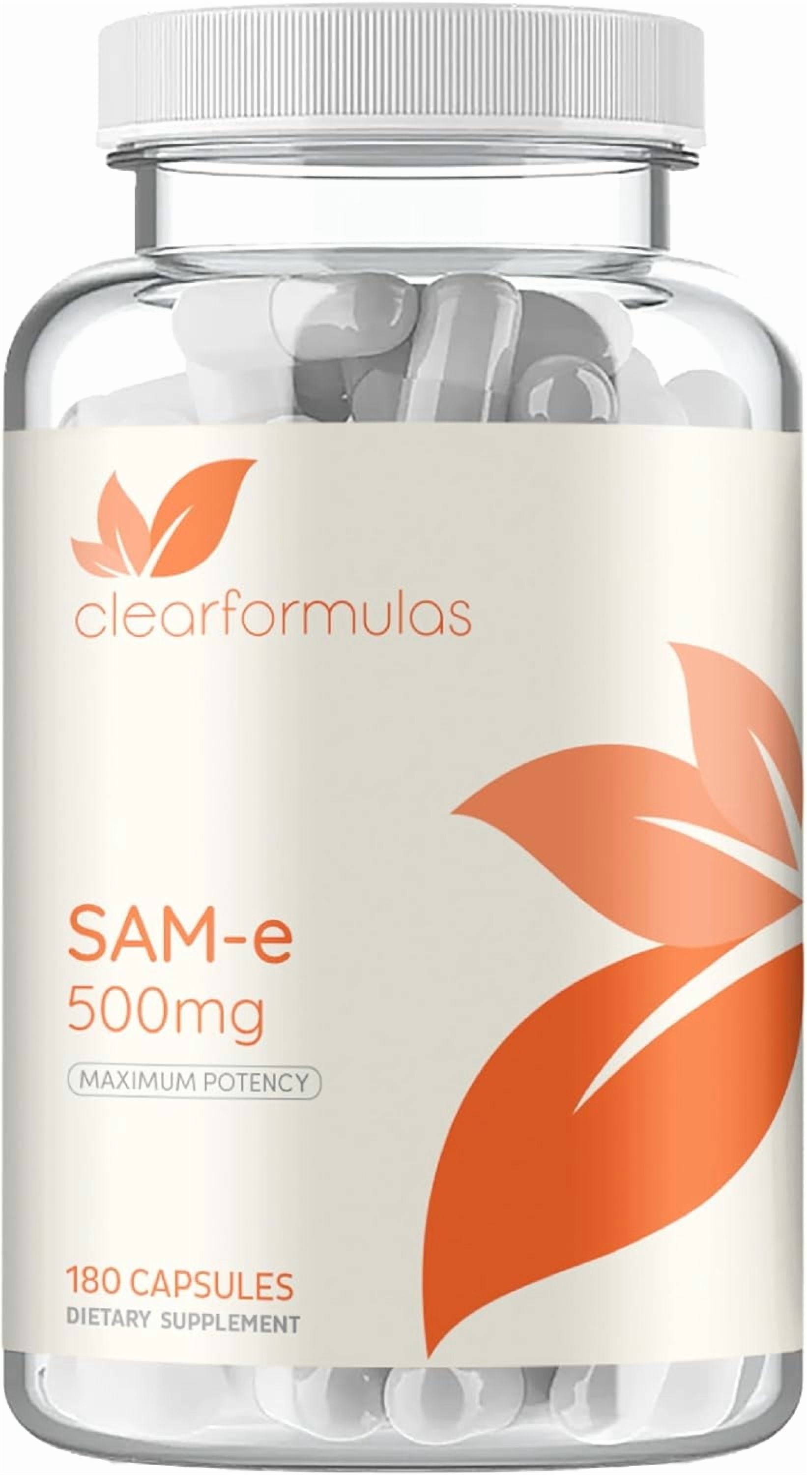 Clear Formulas Bioactive SAM-e Supplement Capsules 400 mg, Liver, Joint ...