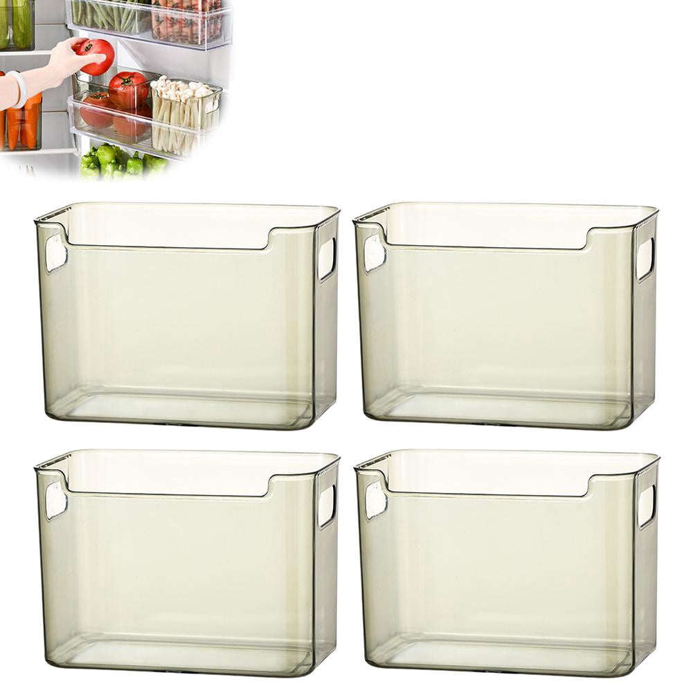 Clear Fridge Door Organizer Bins, Stackable Narrow Plastic Storage ...