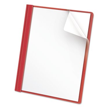 Clear Front Report Cover With Fasteners, Three-Prong Fastener, 0.5 ...