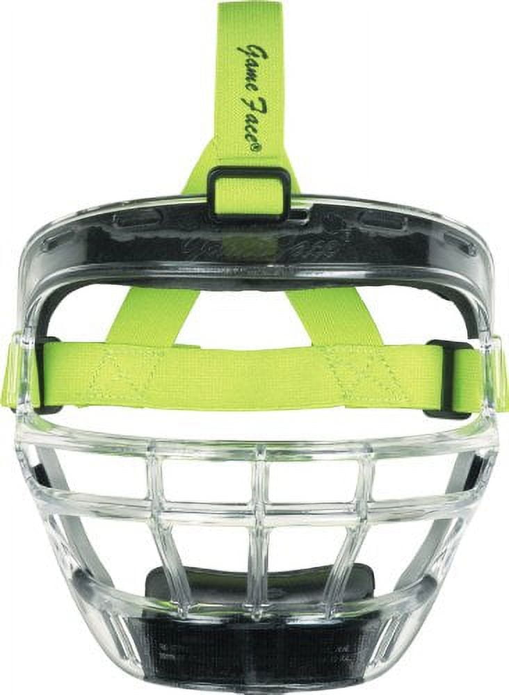 Clear Game Face Mask-Size:Large,Strap Color:Lime Green - Walmart.com