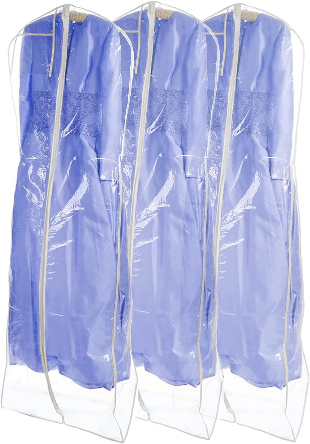 Clear Garment Bag and 10” Gusset with Zippered Accessories Pocket for ...