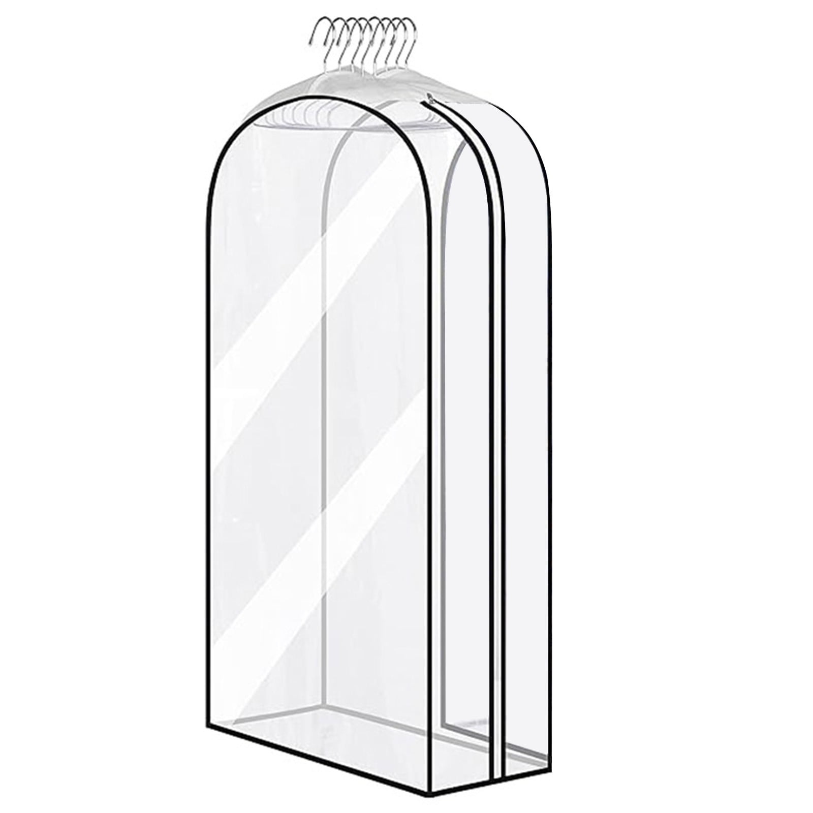 Clear Garment Bag for Clothes Storage and Travel Foldable Suit Bag with ...