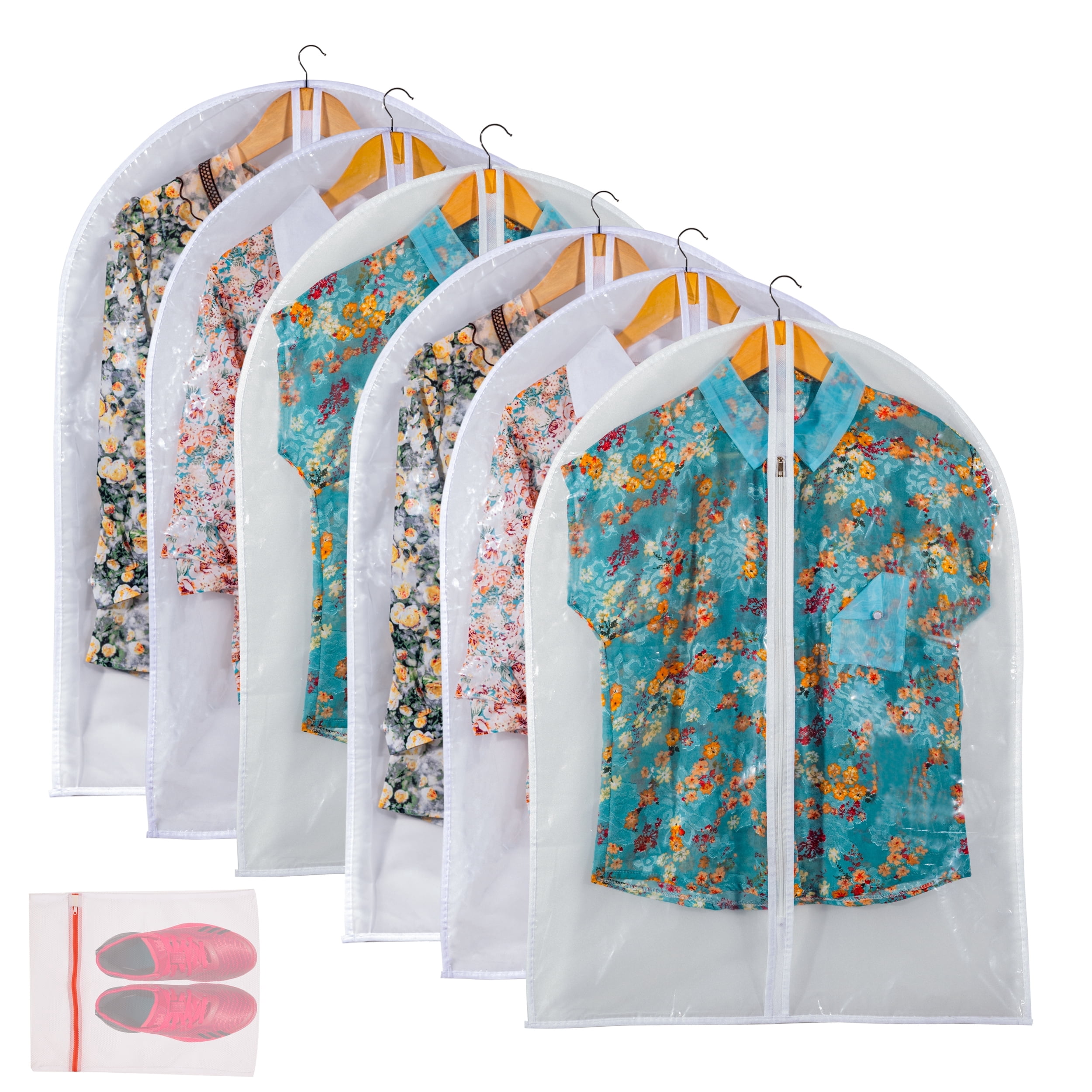Clear Garment Bag Suit Bags for Closet Storage, Vinyl Garment Bags for ...