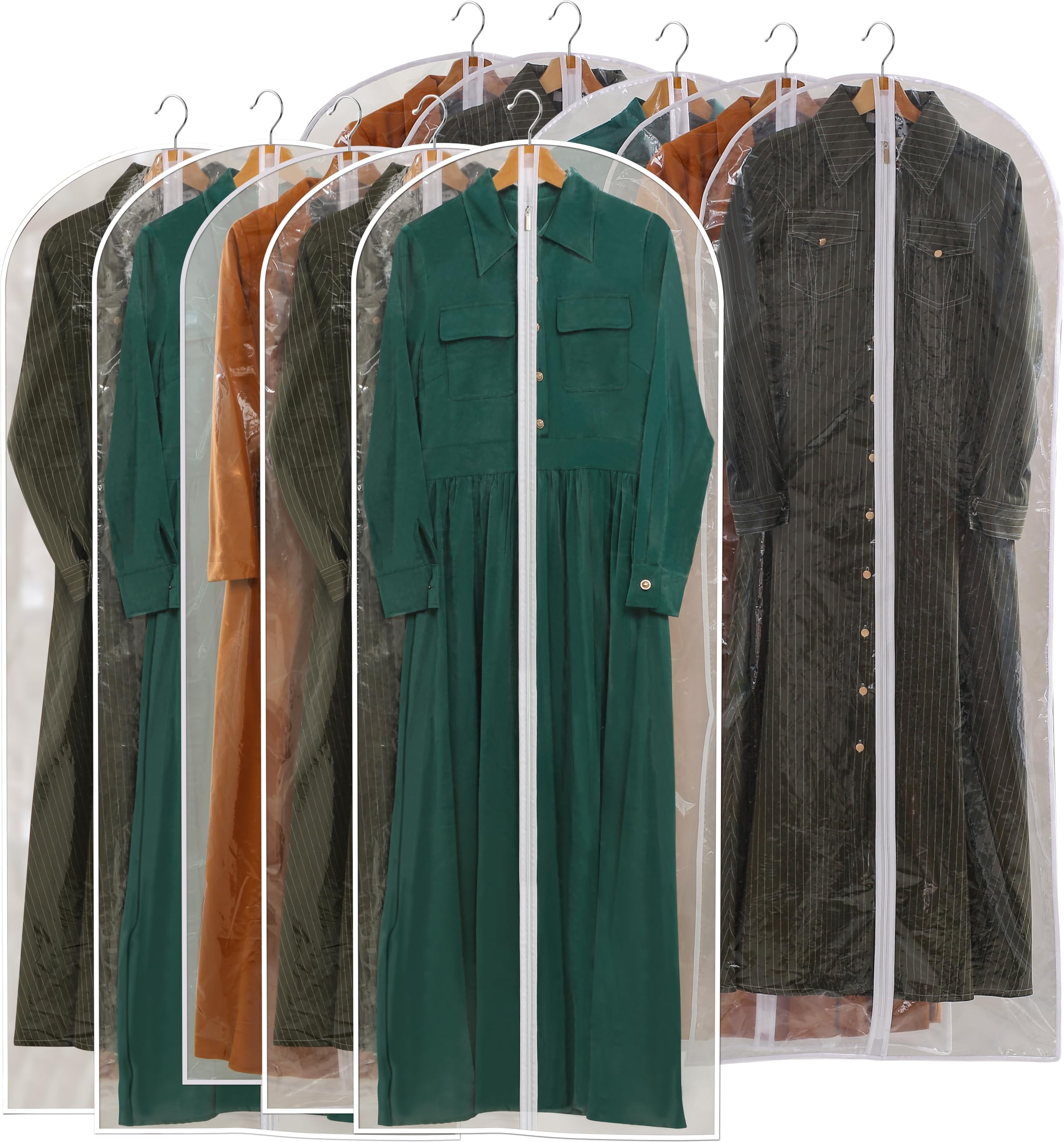 All Clear Garment Bags for Hanging Clothes, 40" Suit Bags for Closet ...