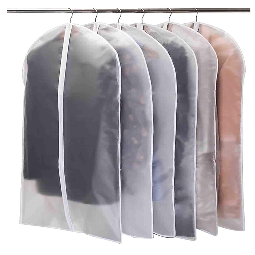 Clear Garment Covers for Closet Clothing Storage, Hanging Garment Bag ...