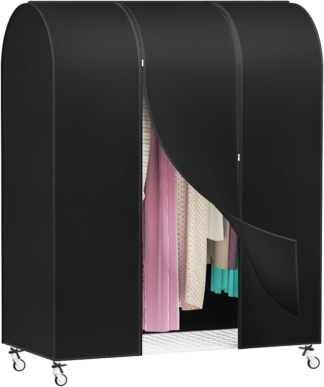 Clear Garment Rack Cover 6Ft Transparent Clothes Rack Cover Waterproof ...