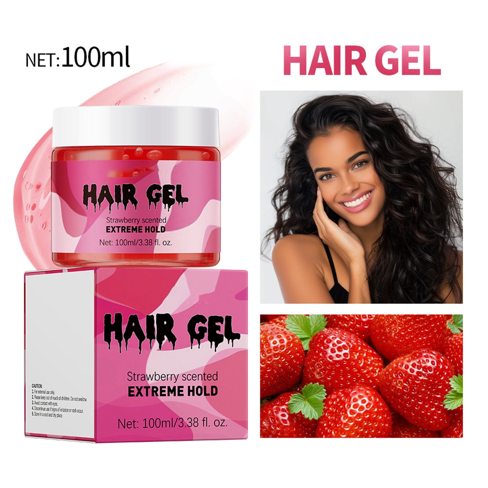 Clear Gel Hair Gel 100ml Styling Curly Hair Moisturizing Bubble Elastic ...