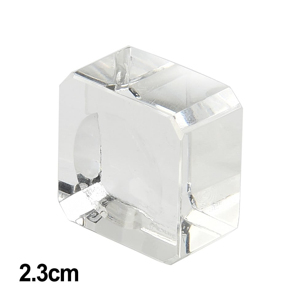 Clear Glass Ball Square Dimple Blocks Crystal Ball Display Base Stand ...