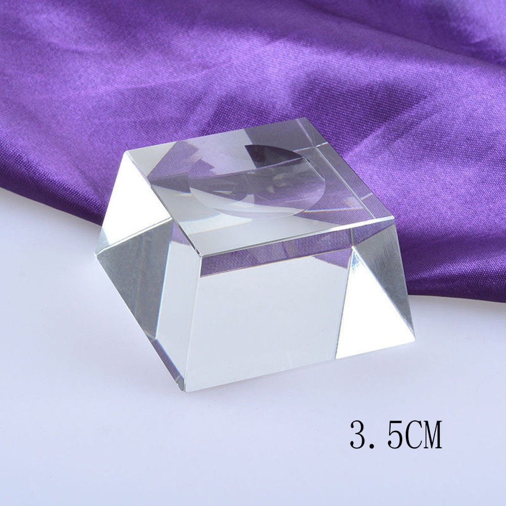 Clear Glass Ball Square Dimple Blocks for Crystal Ball Display Base ...