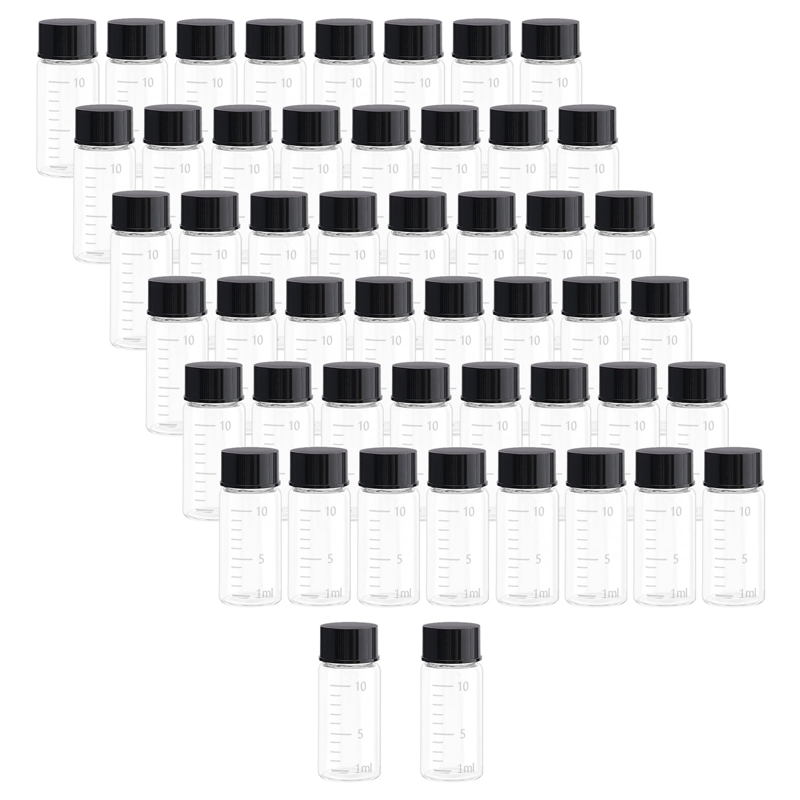 Clear Glass Bottles Vial with Scale Clear Liquid Sampling Sample Screw ...