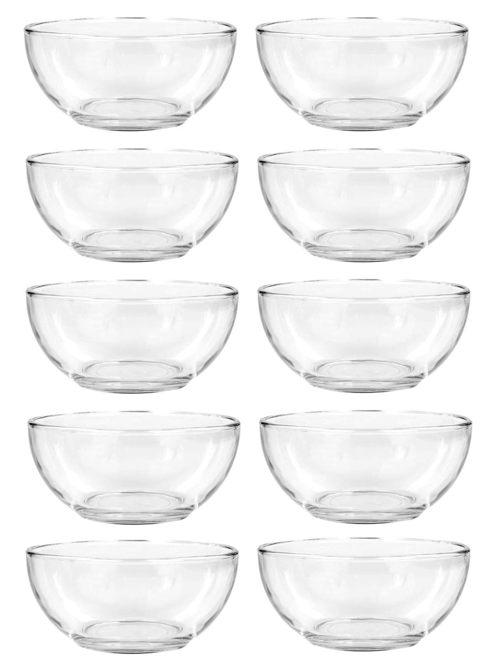 Clear Glass Bowls, 6 in. for Kitchen Prep, Dessert, Dips, Soups, Salads ...