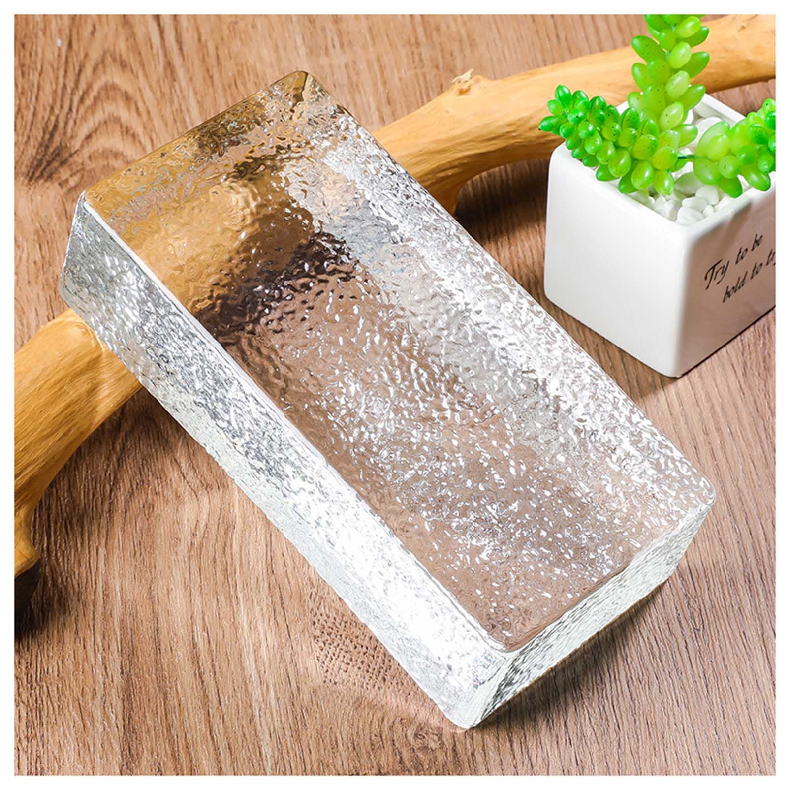 Clear Glass Bricks,Rectangular Solid Double-Sided Crystal Bricks, light ...