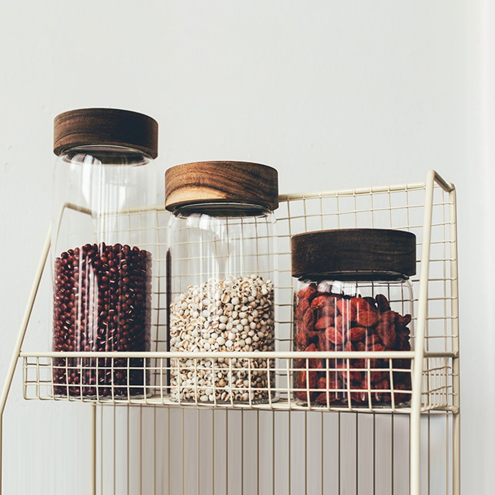 Clear Glass Canisters, Multiple Sizes Storage Jars, Food Grade Sealing ...