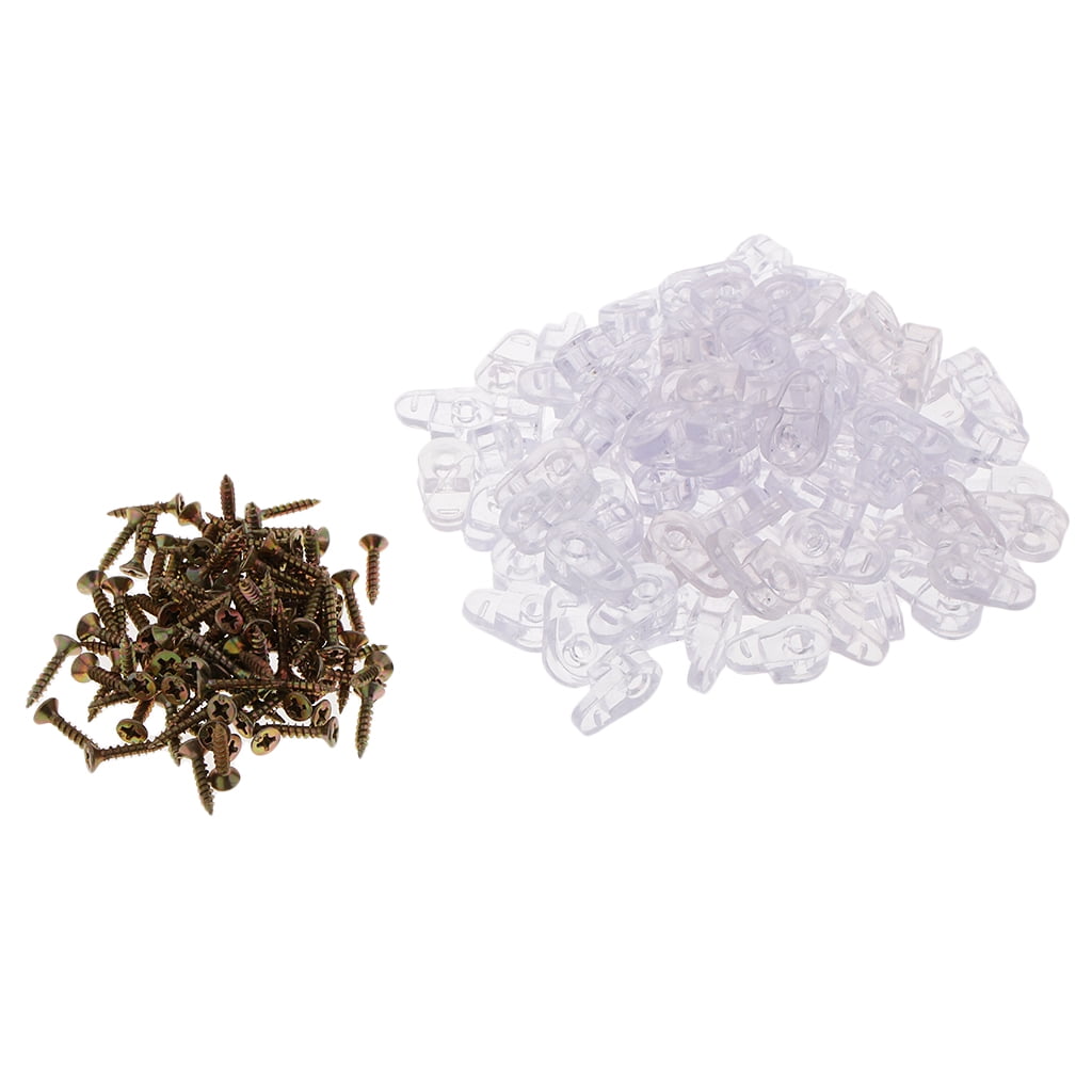 Clear Glass Clips Screen Retainers Fixing Clamp with Screw - Walmart.com