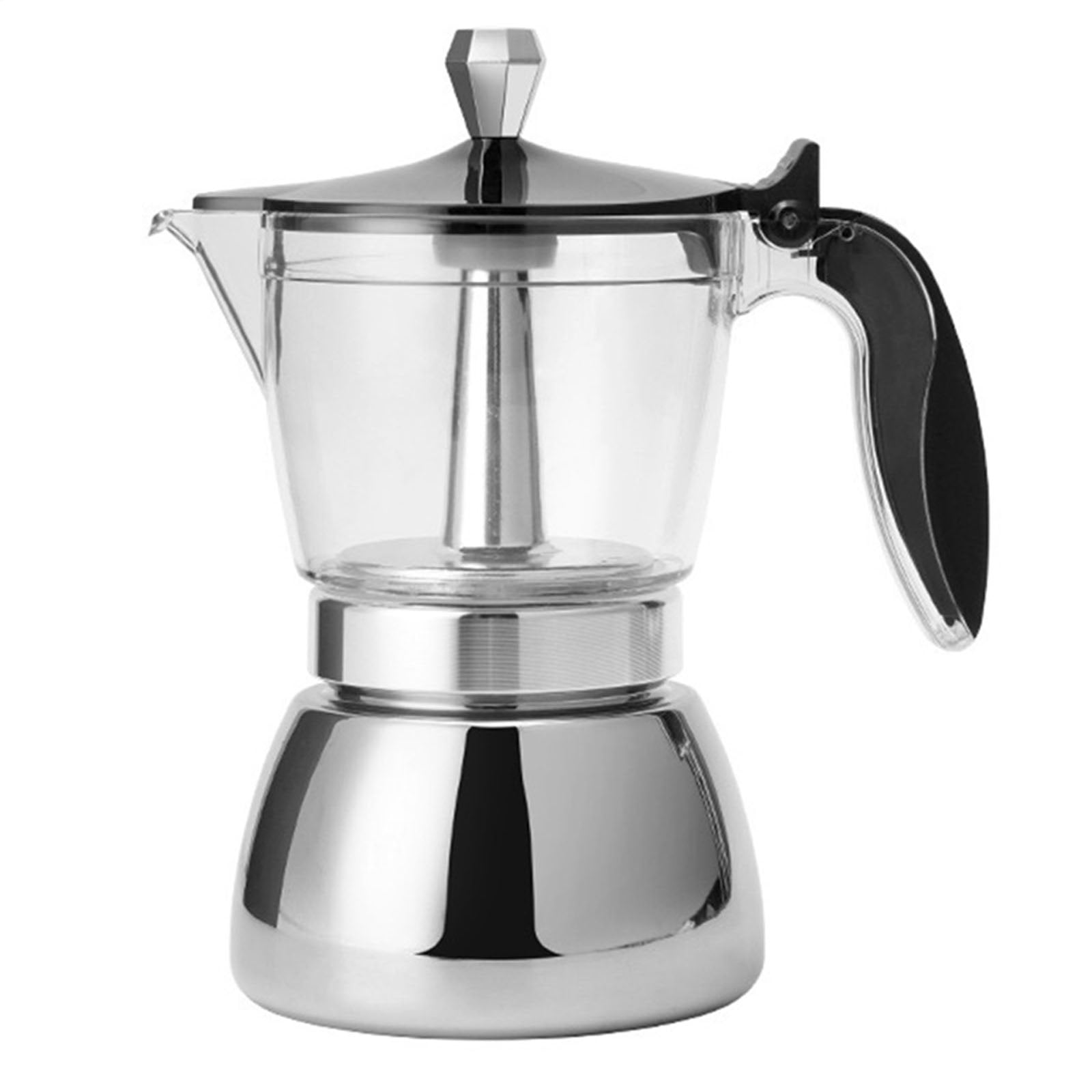 Clear Glass Coffee Maker with Heat-Resistant Handle for Home, Office ...
