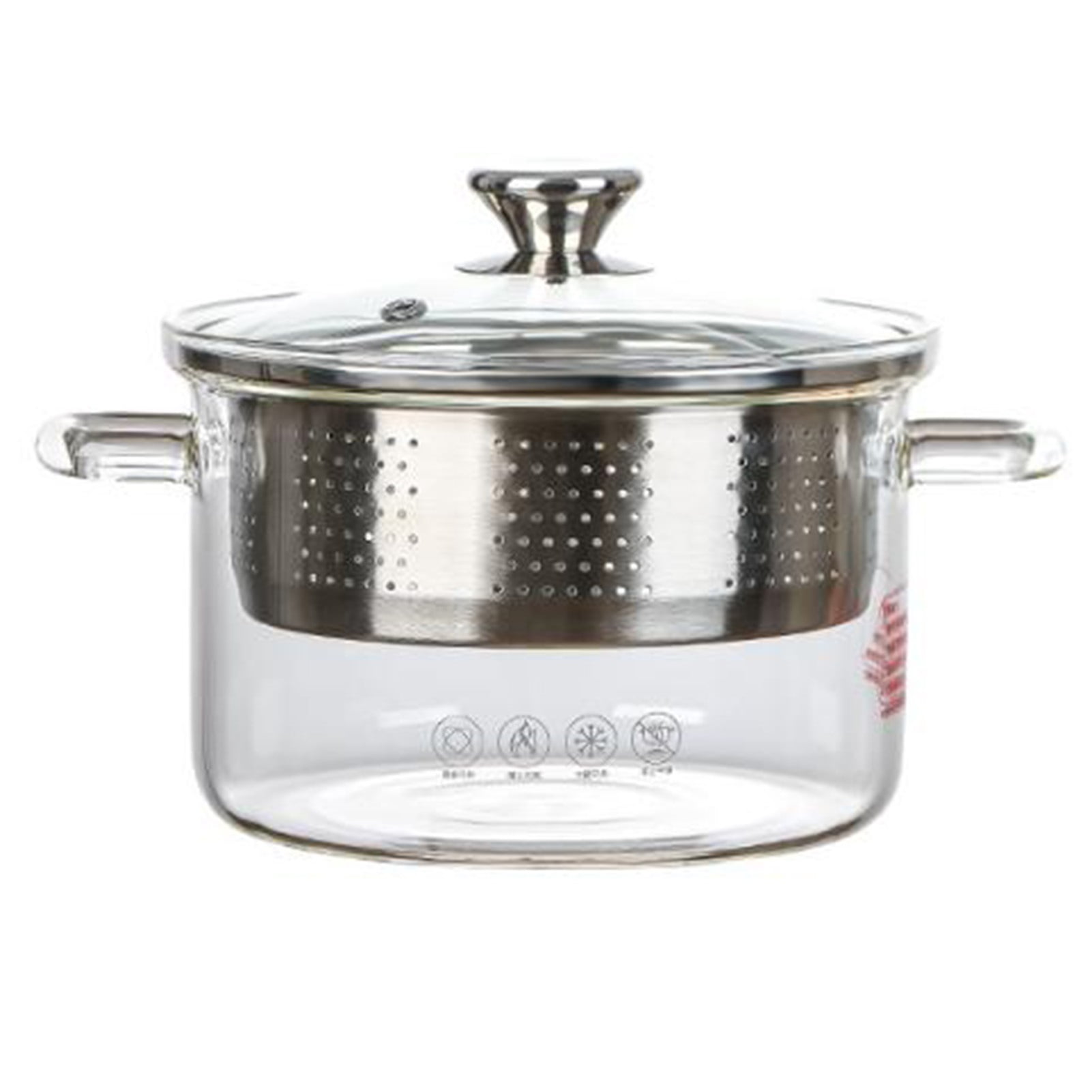 Clear Glass Cooking Pot, Kitchen Simmer Pot Stew Pot Soup Pot Stockpot ...
