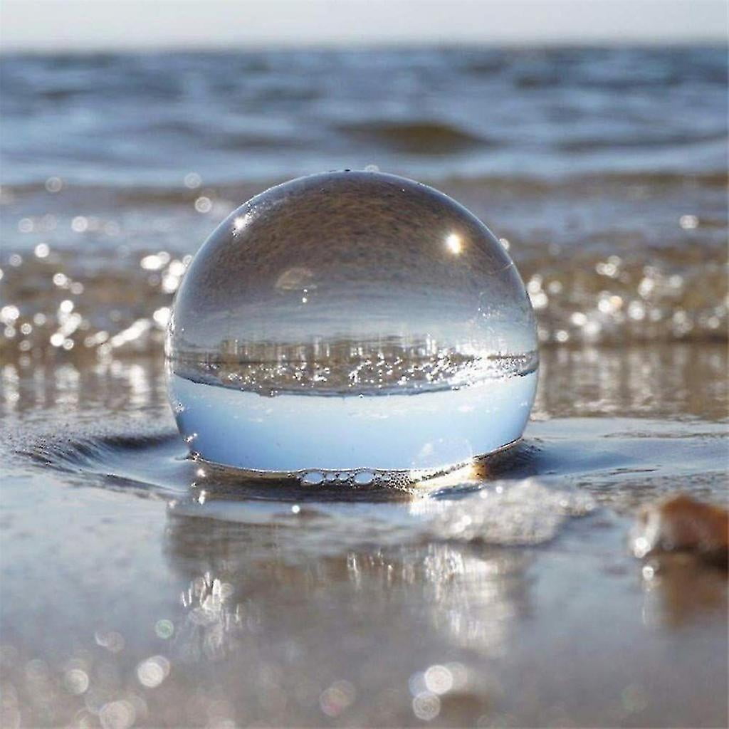 Clear Glass Crystal Ball Healing Sphere Photography Props Lensball ...