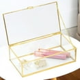Clear Glass Decorative Box for Organizing Photos, Jewelry, Small Items ...