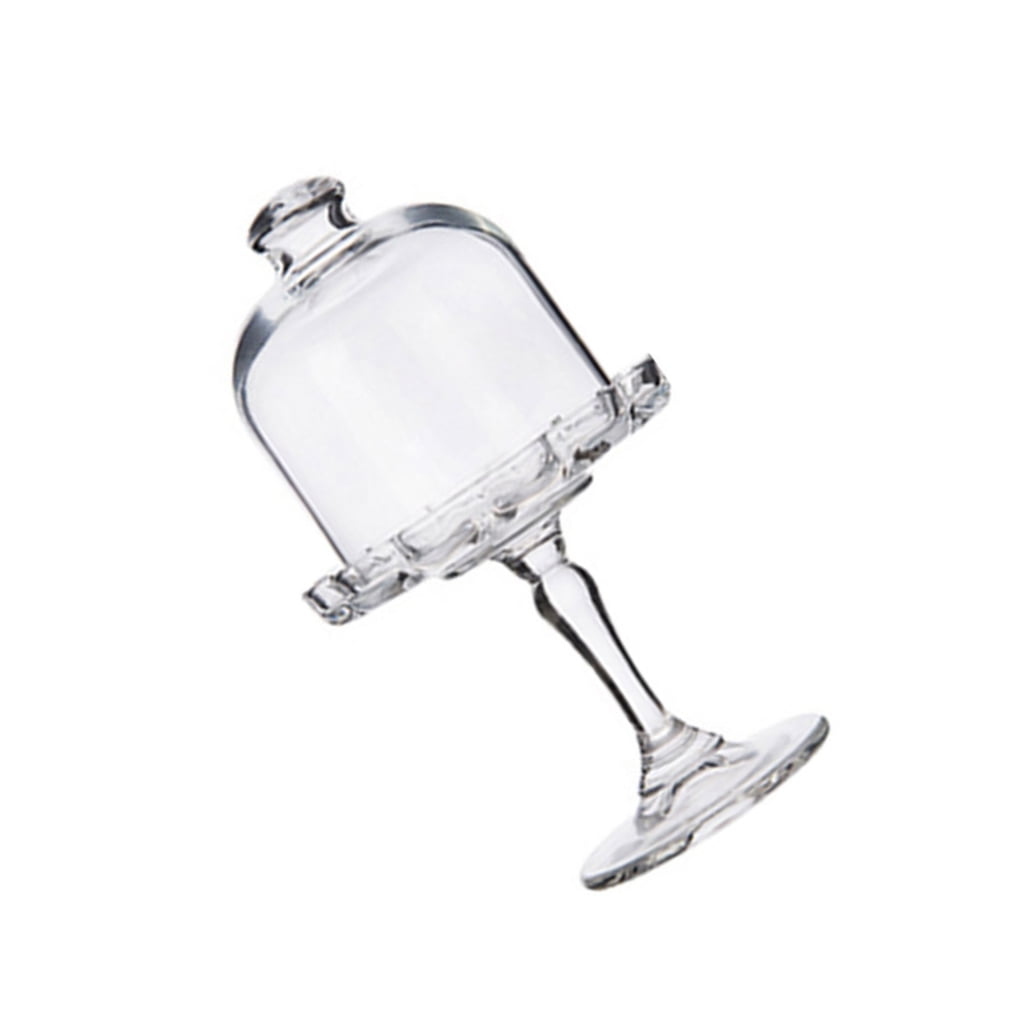 Clear Glass Dessert Display Stand with Tall Base and Dome Cover for ...