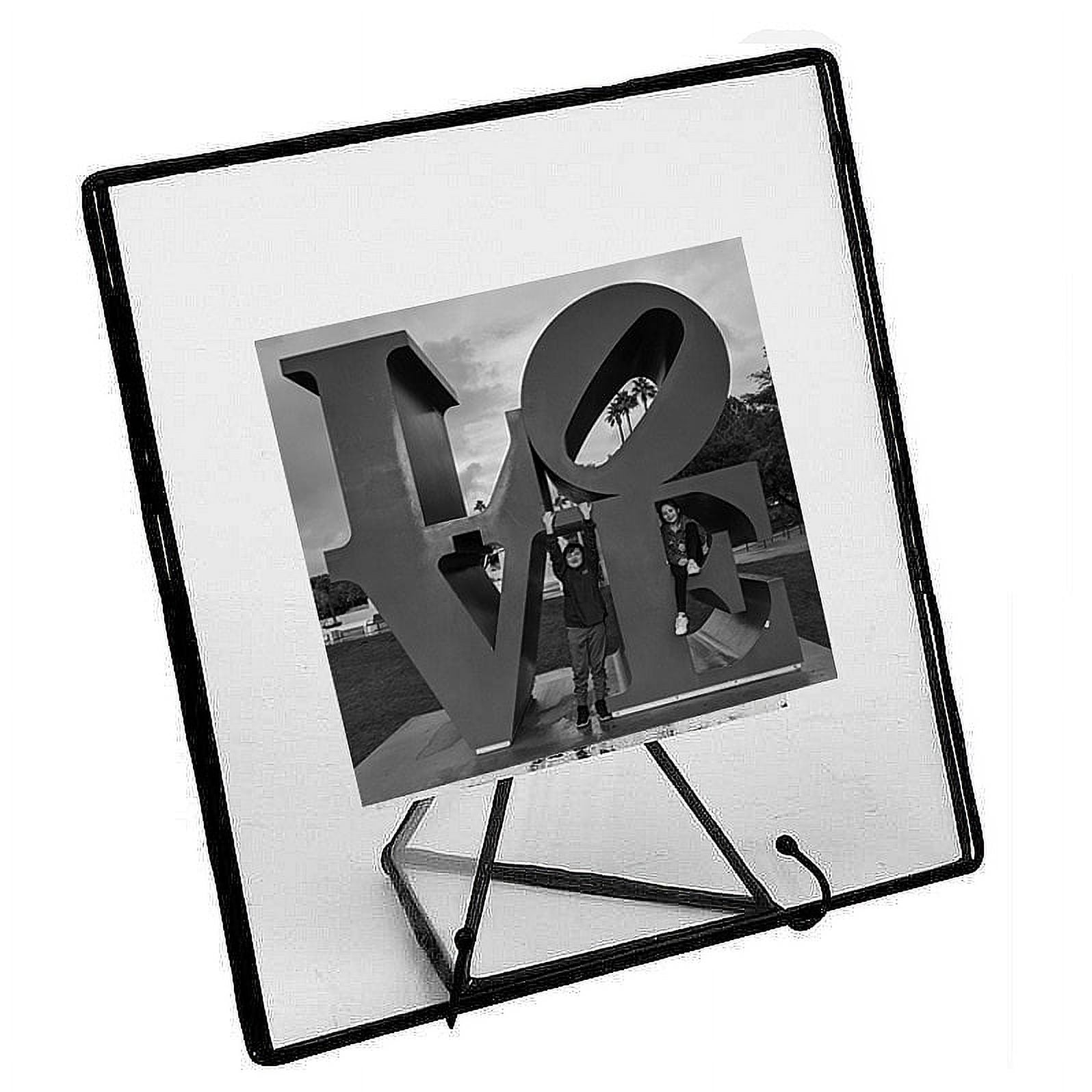 Clear-Glass Float Frame 7one-half inchx7one-half inch 6x6 BLACK by ...