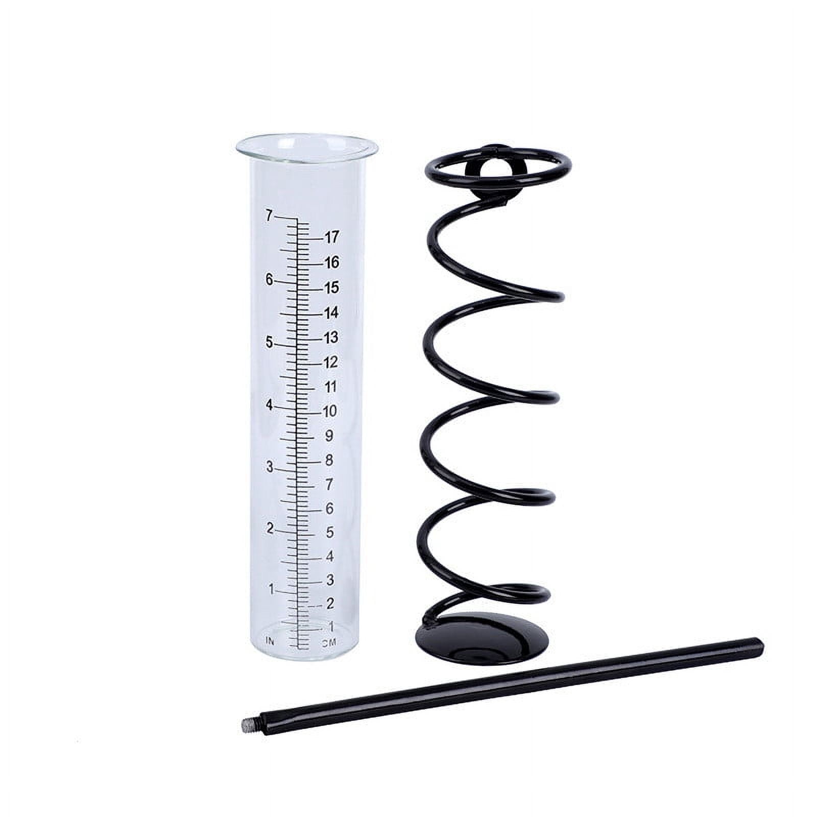 Clear Glass Garden Rain Gauge: Precise 5-Inch Precipitation Measurement ... Clear Glass Garden Rain Gauge: Precise 5-Inch Precipitation Measurement ...