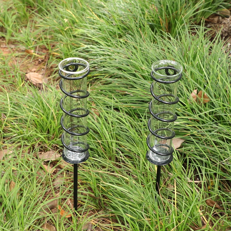 Clear Glass Garden Rain Gauge: Precise 5-Inch Precipitation Measurement ...