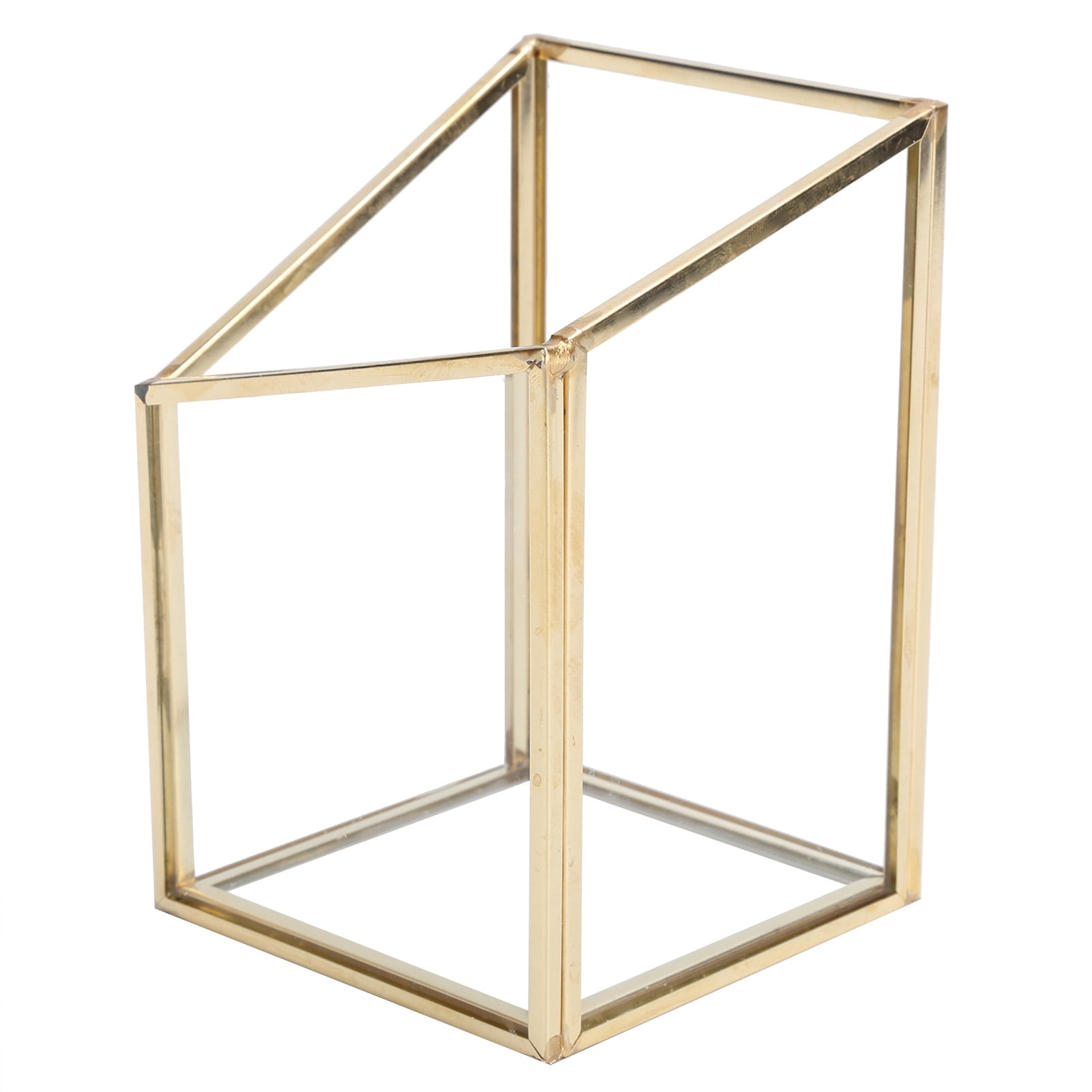 Clear Glass Geometric Terrarium Bowl Prism Plant Vase, Mini Storage ...